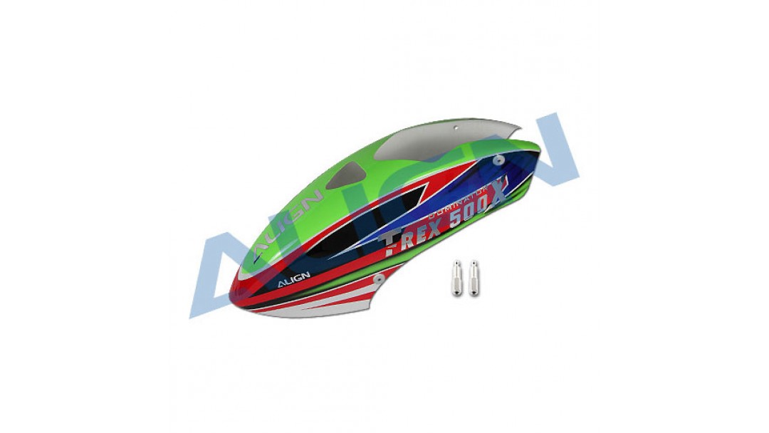 T-REX 500X Painted Canopy Green HC5126 by AlignShop ALIGN Parts, OMP ...