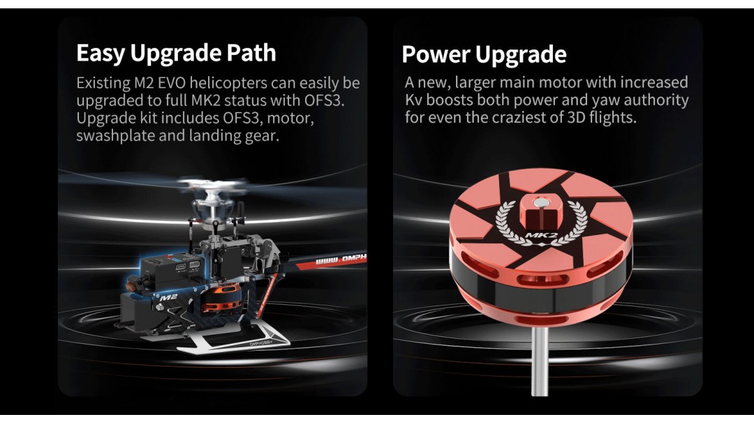 OMP Hobby M2 EVO MK2 RC Helicopter Glamor Red M2-MK2-BNF-RShop ALIGN ...